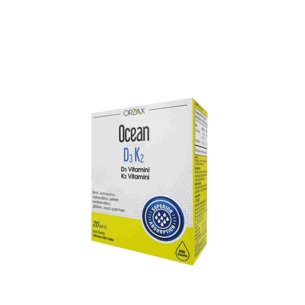 Orzax Ocean D3K2 Vitamin D3 & K2 Drops - Bone Health Support ...